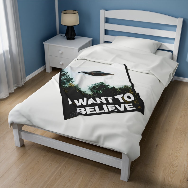 Xfiles I Want to Believe Plush Blanket Fox Mulder Dana Scully X Files ...