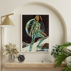 Vintage Astronaut Poster 60s Atomic Age Art 50s Retro Space Poster ...