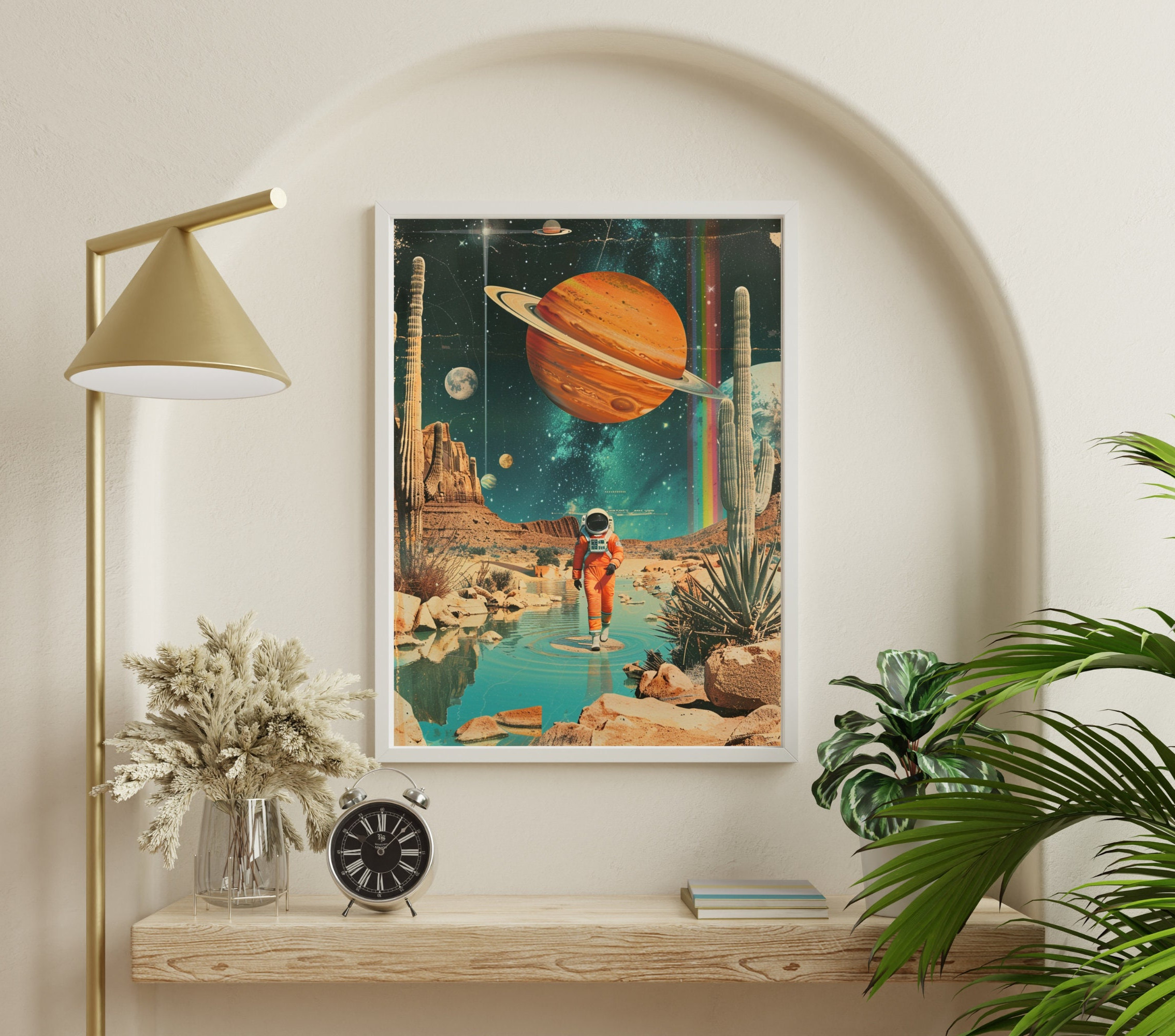 Vintage Space Art Scifi Collage Poster Space Travel Poster Vintage ...