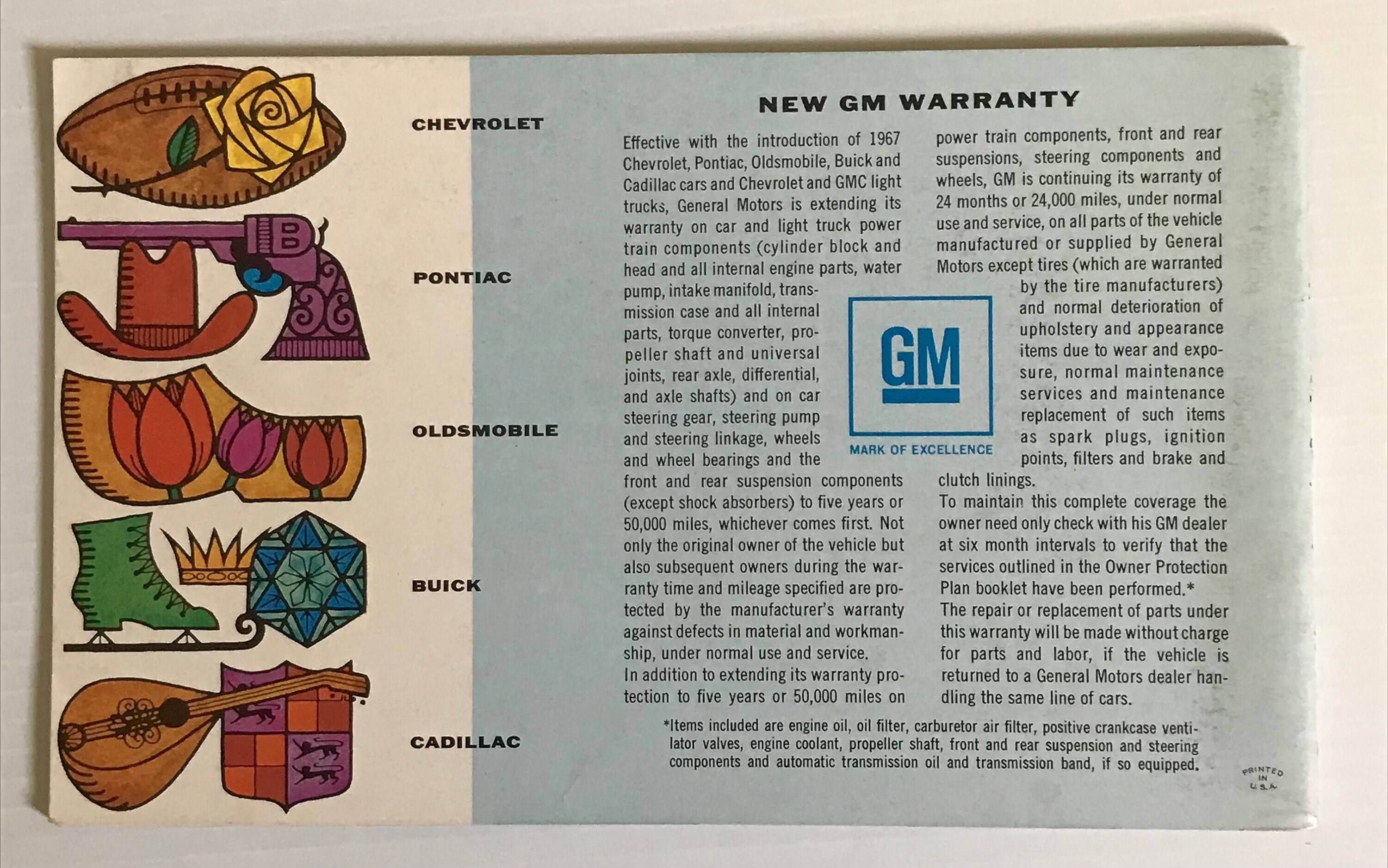 Rare 1967 GM Product Guide With Specifications and Prices for All GM ...