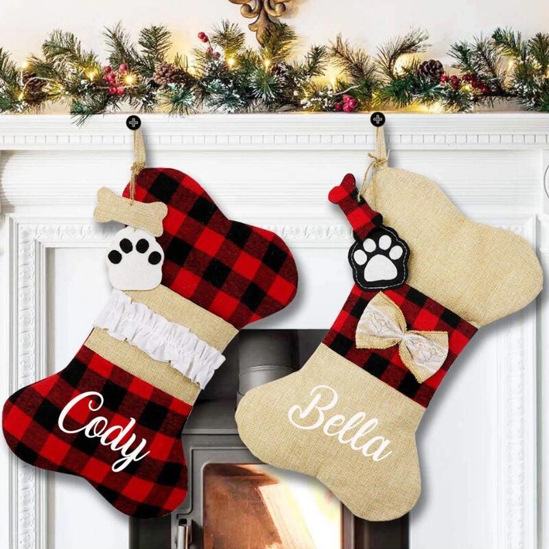 Burlap Dog Stocking - Etsy