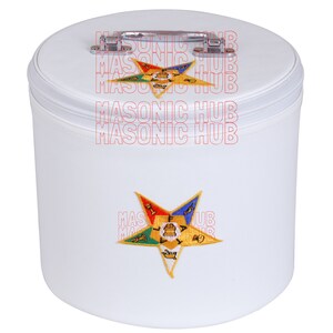 New Order of Eastern Star Fez Cap Case in White With Emblem Hand Made ...