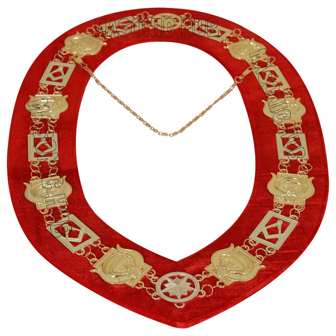 Masonic Grotto Chain Collar Red Backing - Etsy