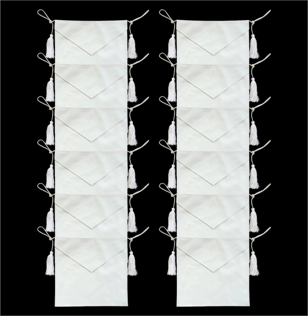 Masonic Candidate / Entered Apprentice Faux Leather Apron All White Set ...