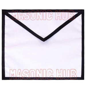 MASONIC FUNERAL 100% WHITE Cotton Duck Cloth Apron Pack of 2 - Black ...