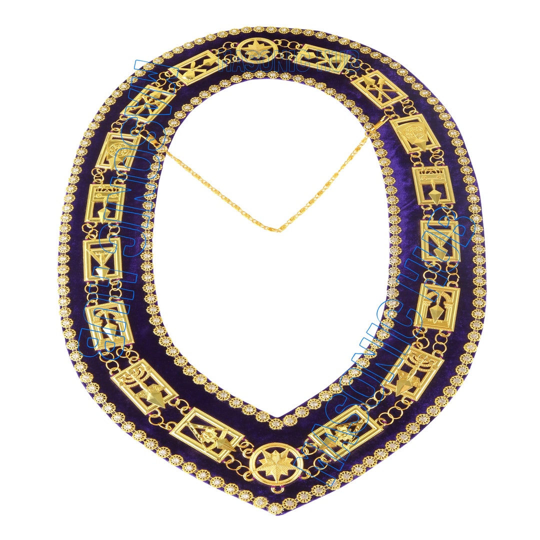 Masonic Regalia Cryptic Mason Royal & Select Master Chain Collar ...