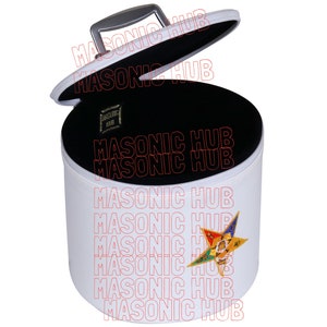 New Order of Eastern Star Fez Cap Case in White With Emblem - Hand Made ...