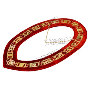 Masonic Heroines of Jericho Women's Chain Collar, HOJ COLLAR Red Backing - GOLD - Etsy