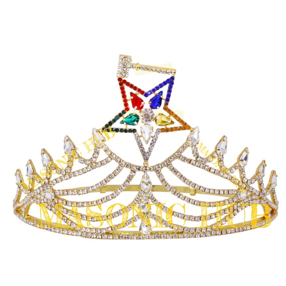 Masonic O.E.S Grand Matron Gold Tone Rhinestones OES - Etsy