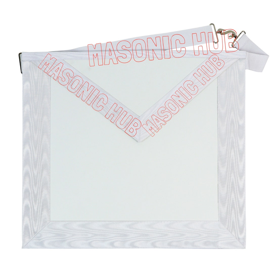 Masonic CANDIDATE / ENTERED APPRENTICE Faux Leather Apron All White ...