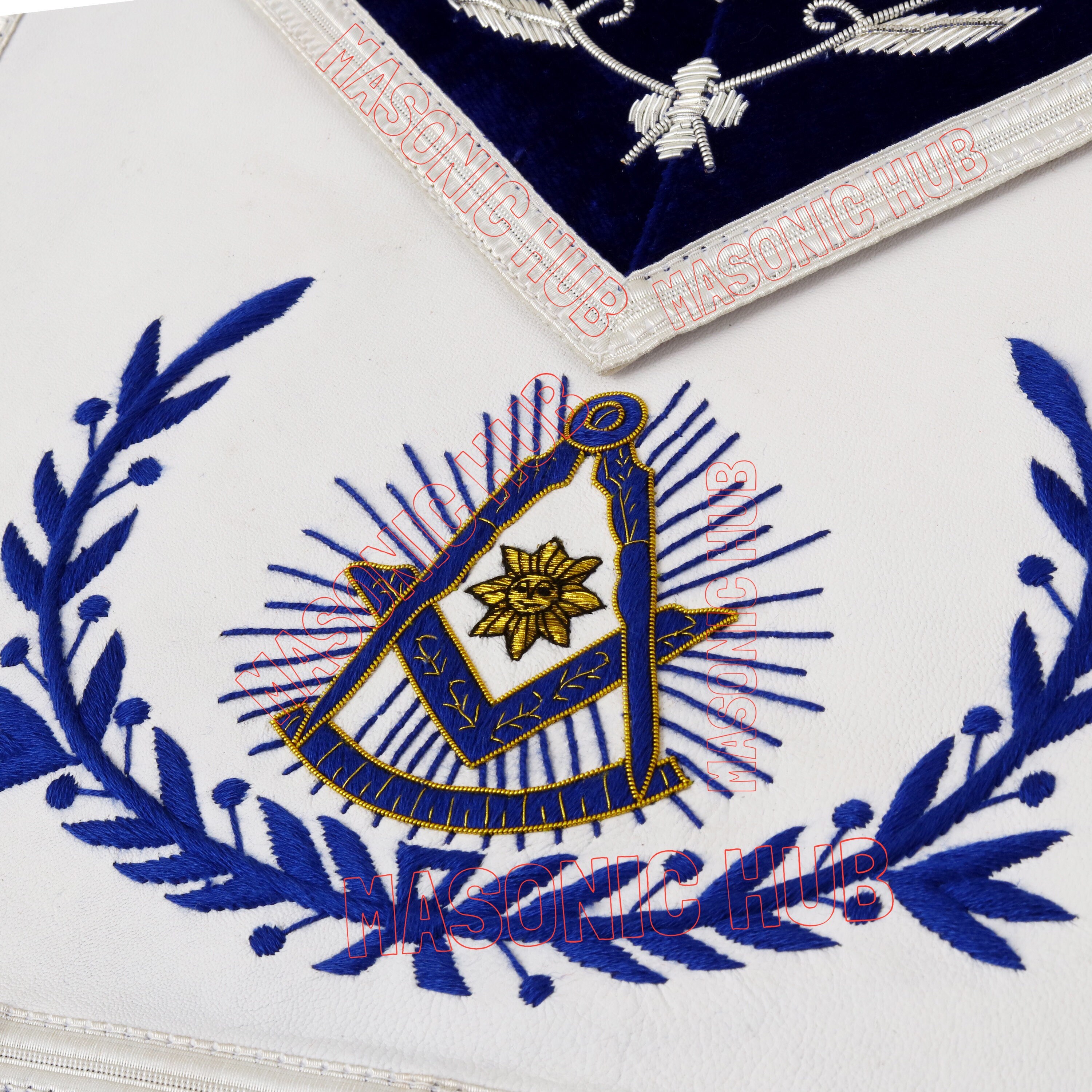 Past Master With Embroidered Border Masonic 100% Lambskin - Etsy