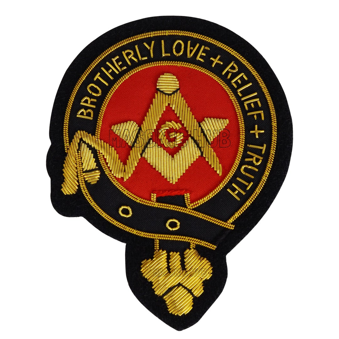 Masonic Hand Made Brotherly Love Relief Truth Bullion Threads Badge - Etsy