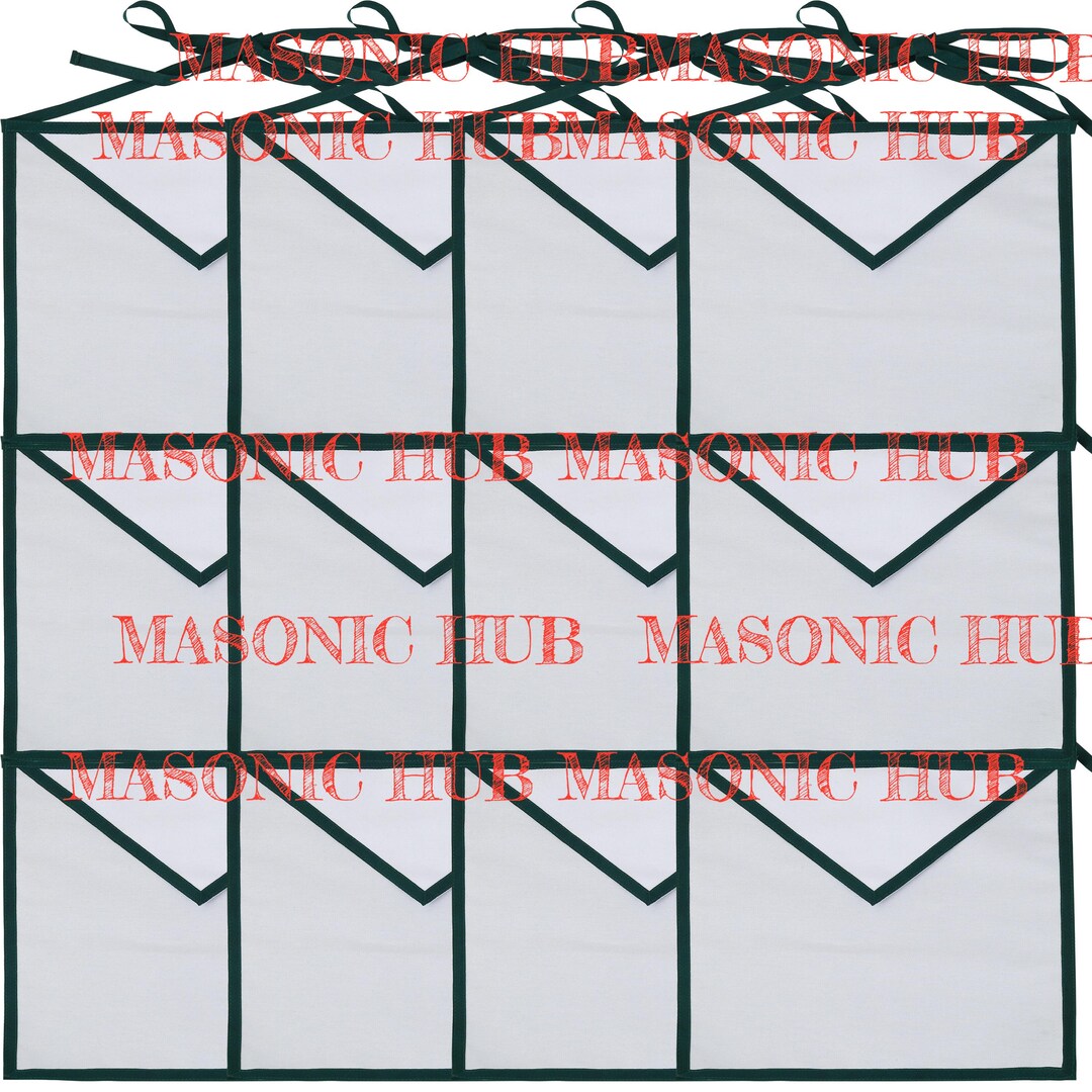 Allied Masonic Degree AMD Member Apron White Cotton Duck Cloth ...