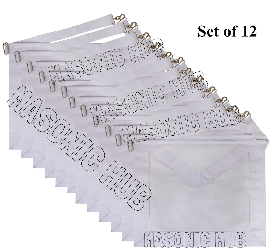 Masonic CANDIDATE / ENTERED APPRENTICE Sheep Leather Apron All White ...