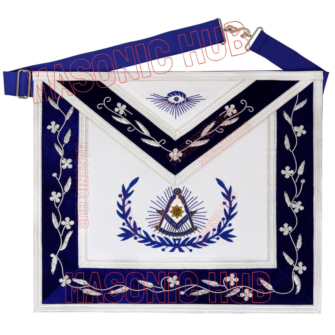 Past Master With Embroidered Border Masonic 100% Lambskin - Etsy