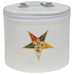 New Order of Eastern Star Fez Cap Case in White With Emblem - Etsy