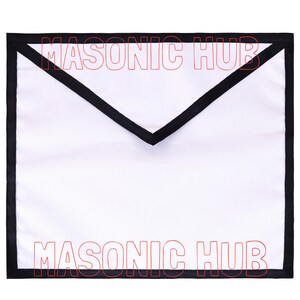 MASONIC FUNERAL 100% WHITE Cotton Duck Cloth Apron Pack of 12 - Black ...