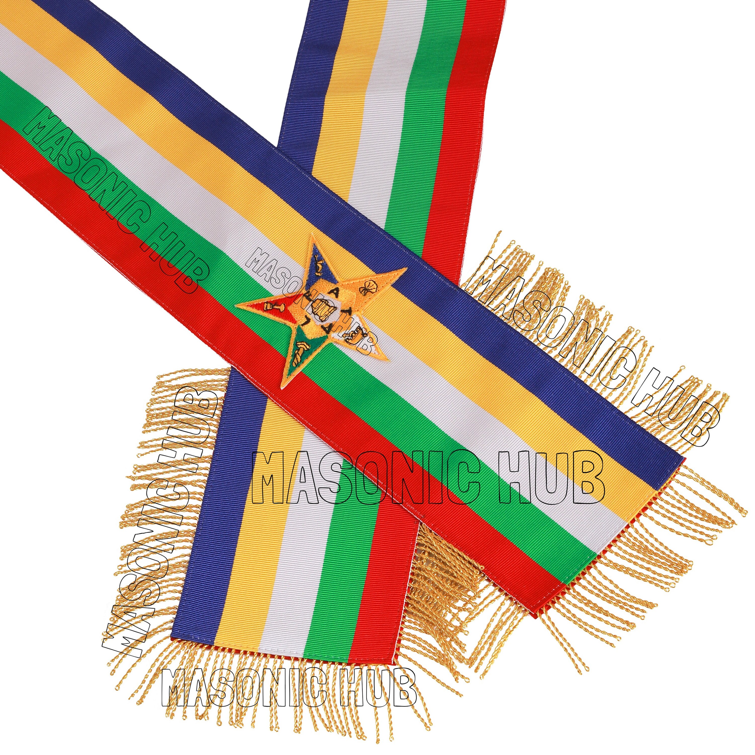 Masonic Order of the Eastern Star OES Five Color Sash With Red - Etsy