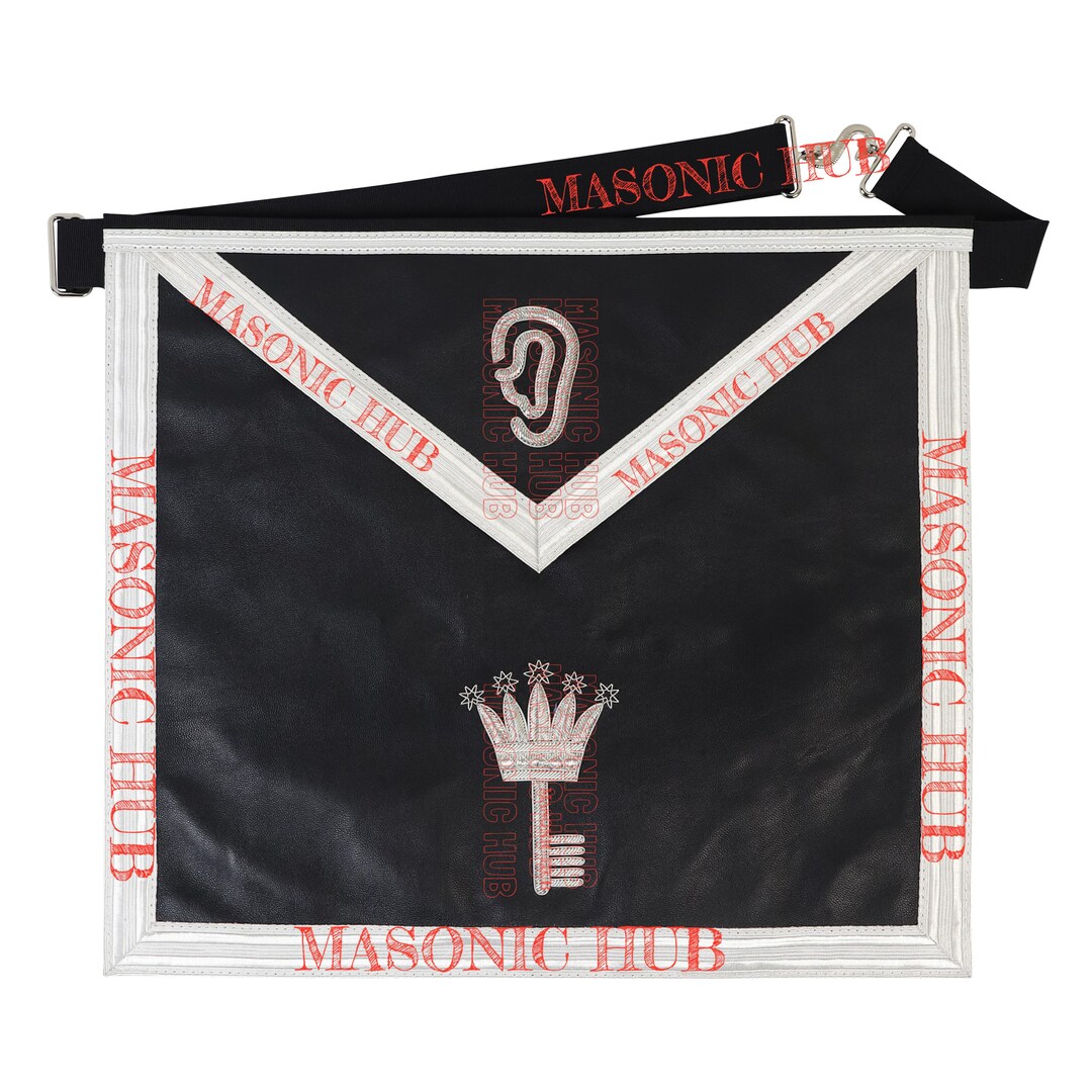 AMD Allied Masonic Degree Secret Monitor Apron - 100% Lambskin, Hand ...