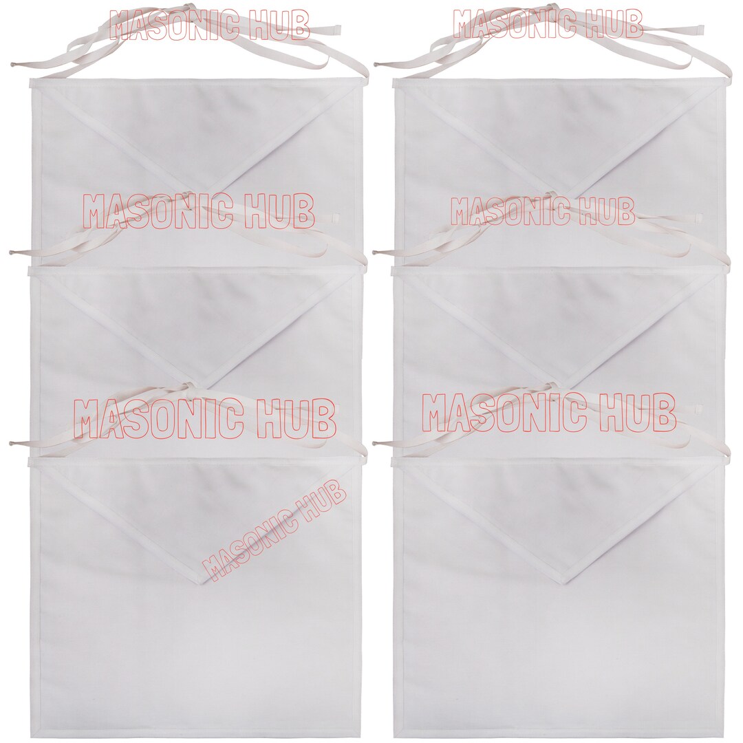 Masonic Plain White Duck Cotton Masonic Apron - Clothe Entered ...
