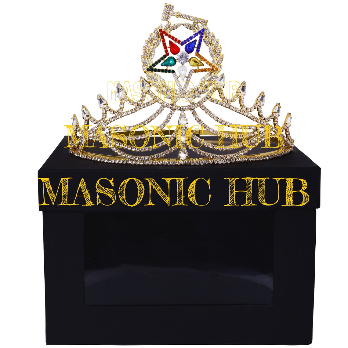 Free Mason O.E.S Grand Matron Crown in Gold Tone With Hand - Etsy