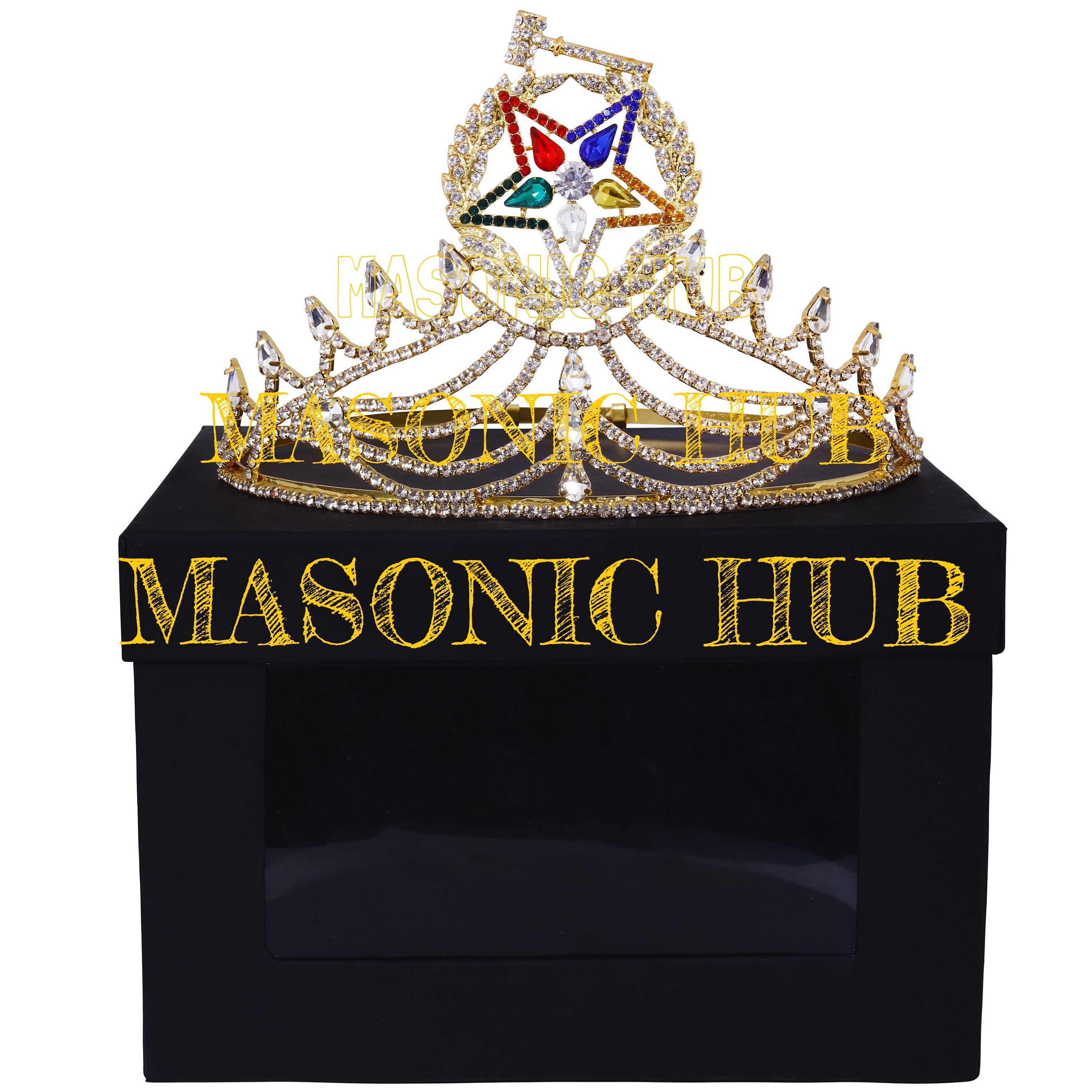 Free Mason O.E.S Grand Matron Crown in Gold Tone With Hand - Etsy