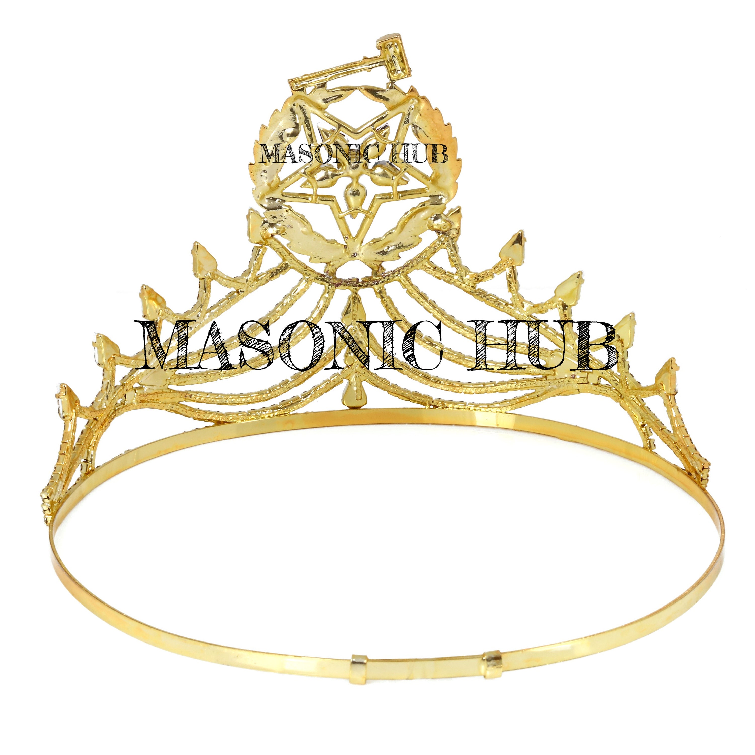 Free Mason O.E.S Grand Matron Crown in Gold Tone With Hand - Etsy