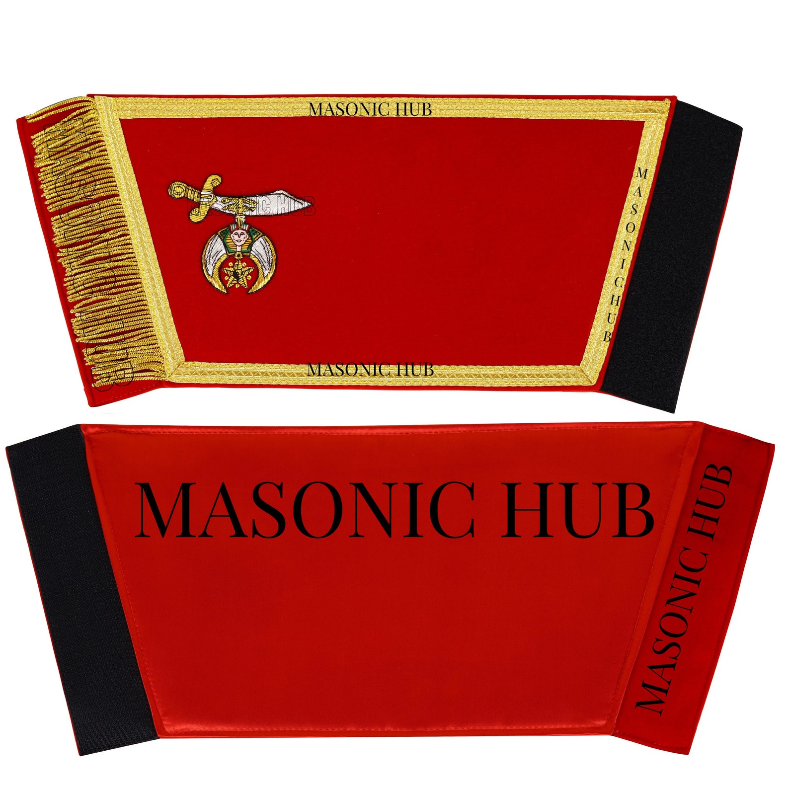 Masonic Shriner Red Gauntlets Cuffs Shriners Bullion Hand - Etsy