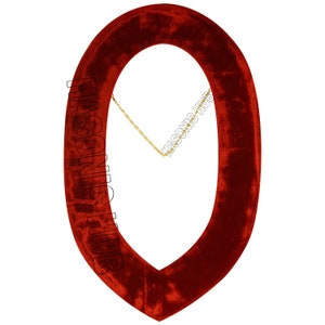 Masonic Heroines of Jericho Women's Chain Collar, HOJ COLLAR Red Backing - GOLD - Etsy