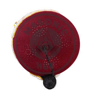 Custom Shriner KHUFU TEMPLE Fez Hat With Rhinestone Embroidery, Bullion ...