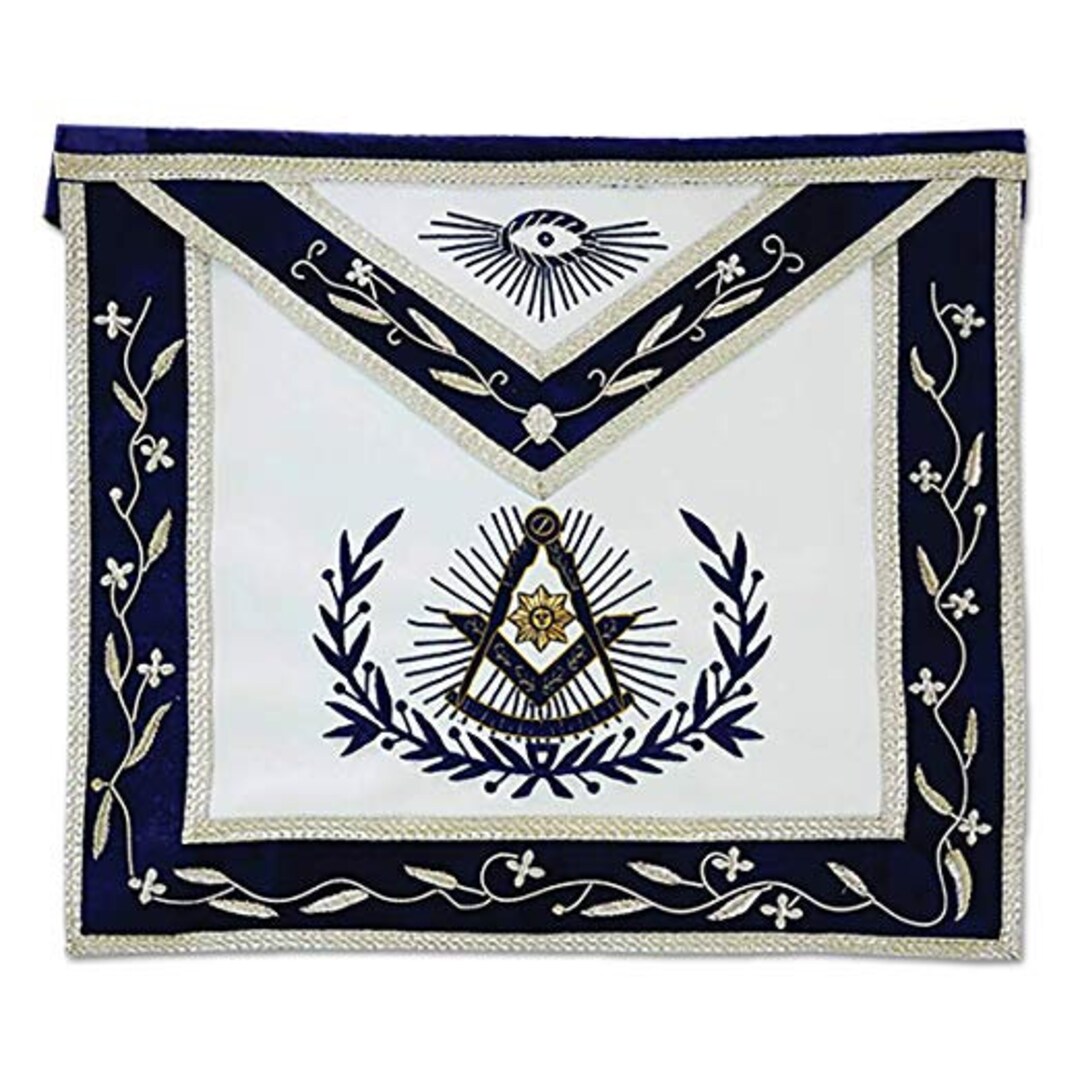 Past Master With Embroidered Border Masonic 100% Lambskin - Etsy