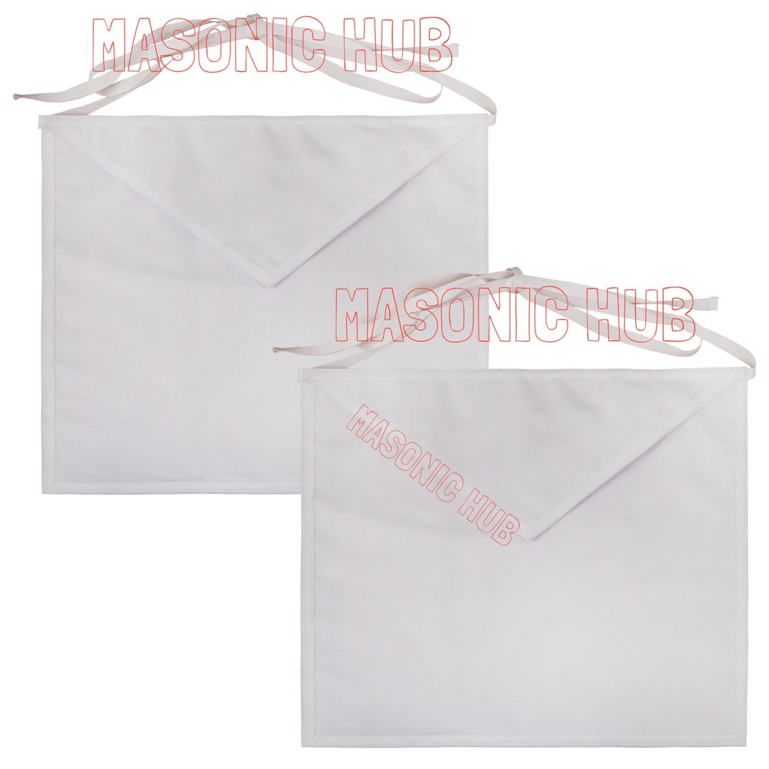 White Duck Cotton Masonic Apron Cloth Entered Apprentice Mason Apron ...