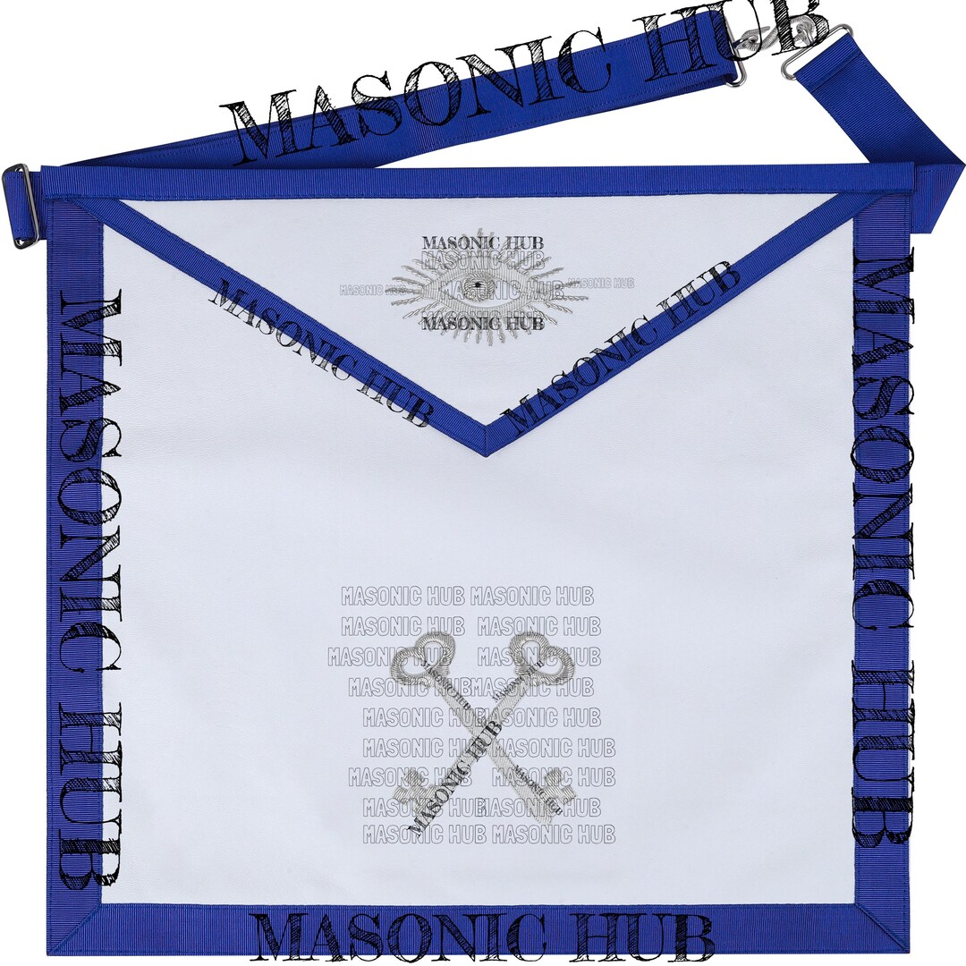 Masonic Texas Regulation Treasurer Officer Apron With Eye Emblem ...