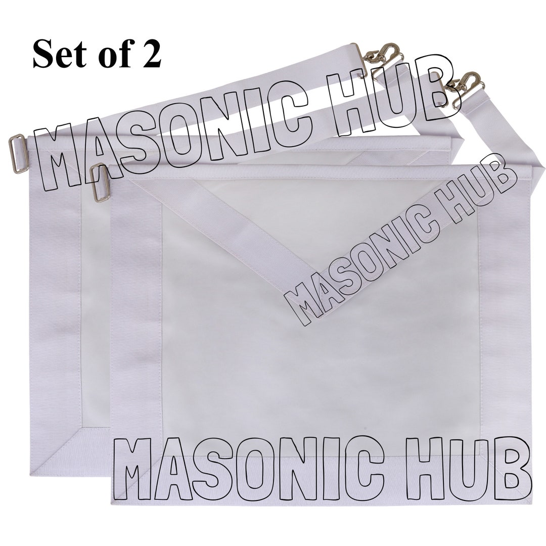 Masonic CANDIDATE / ENTERED APPRENTICE Sheep Leather Apron All White ...