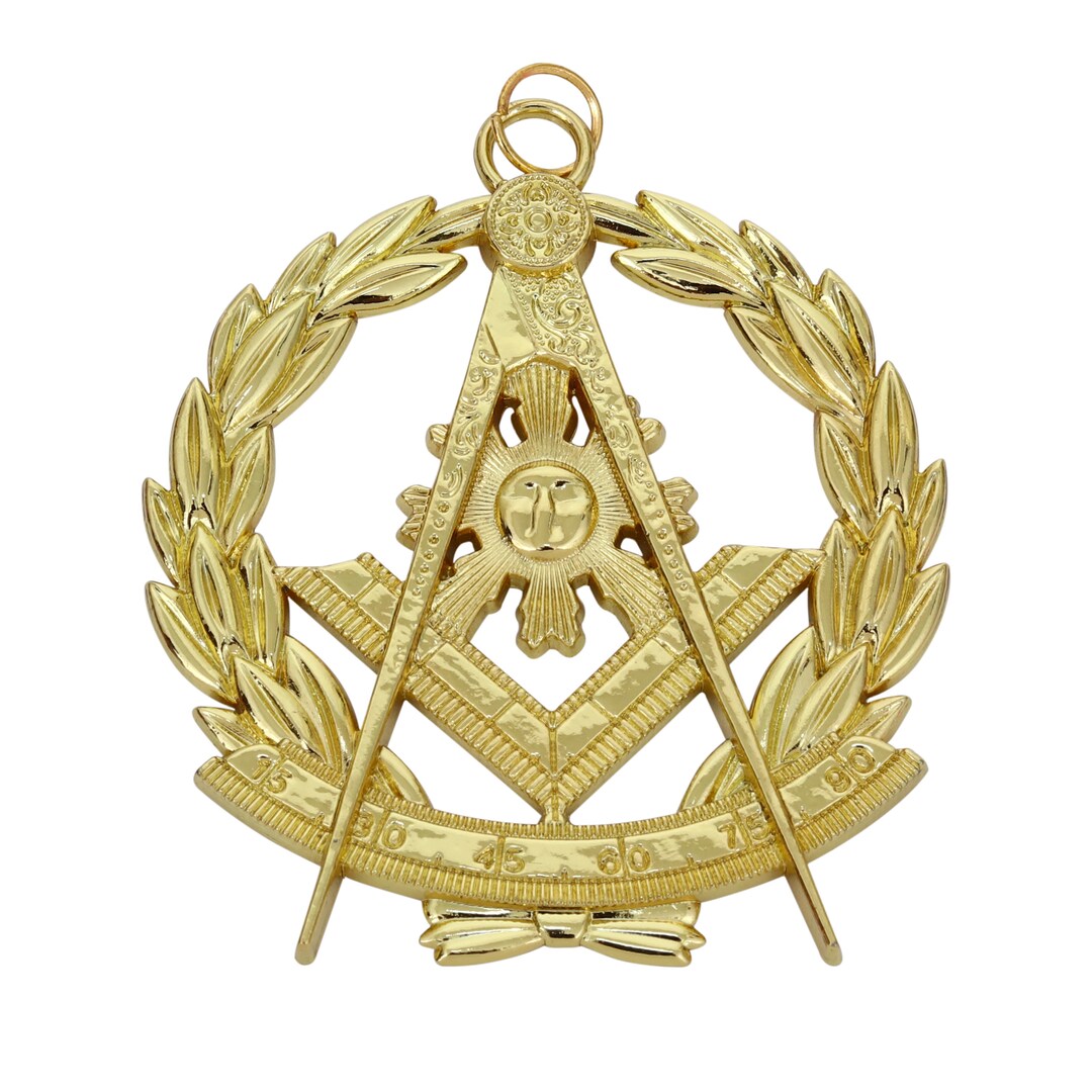 Masonic Chain Collar Grand Past Master Jewel Gold Plated Freemason ...