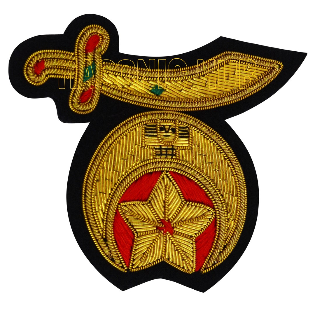 Masonic Majesty: Handcrafted Shrine Bullion Threads Emblem - Shriner ...