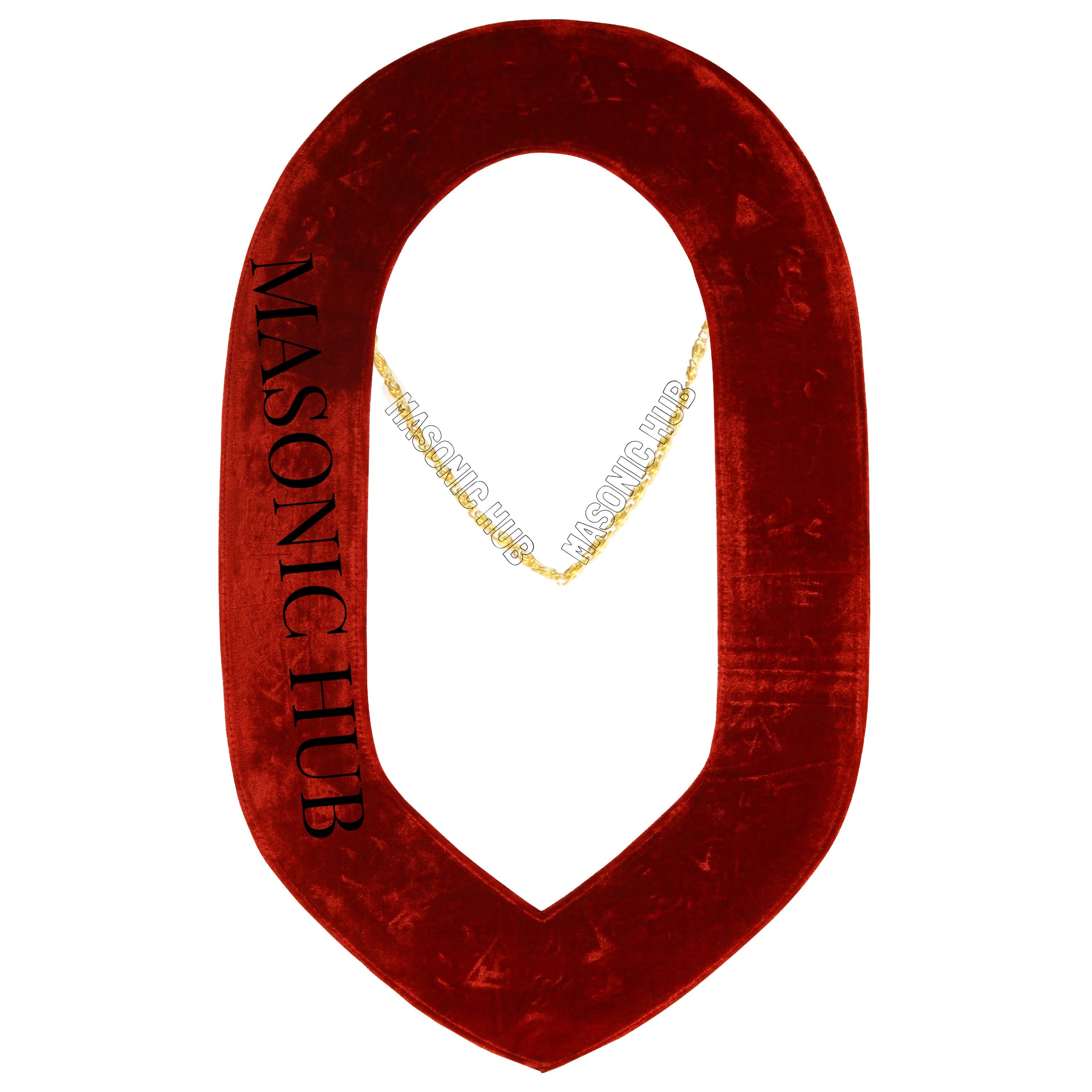 Knights Templar Masonic Regalia Metal Chain Collar With Red - Etsy