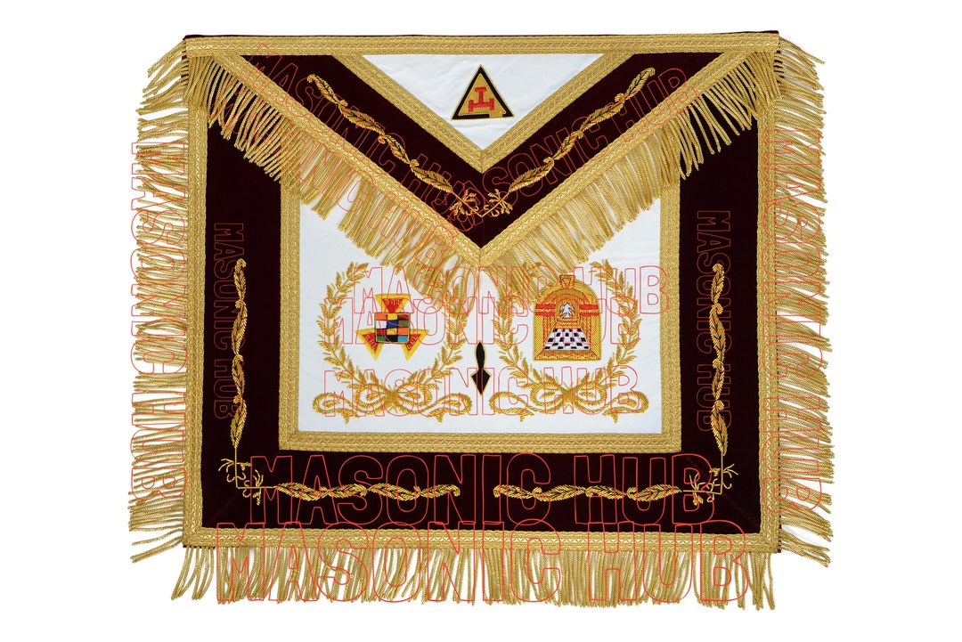 Masonic Royal Arch Past High Priest Apron - Exquisite Handmade Lambskin ...