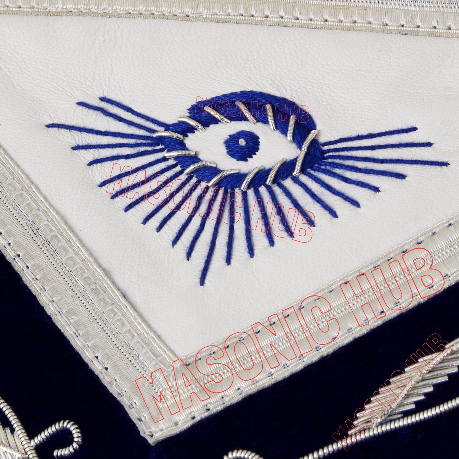 Past Master With Embroidered Border Masonic 100% Lambskin - Etsy