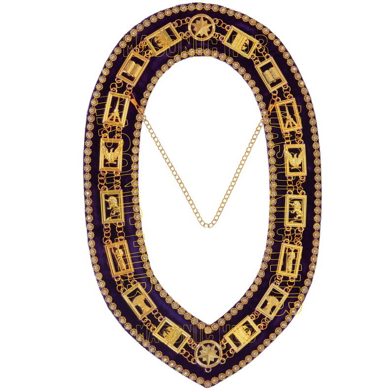 Masonic Heroines of Jericho Women's Chain Collar, HOJ COLLAR With Purple Backing - Etsy