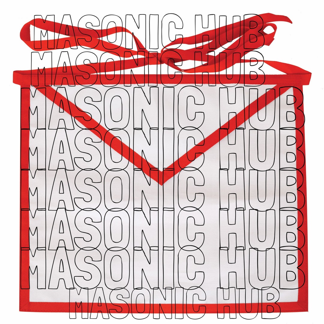 Exquisite Masonic Holy Royal Arch White Duck Cotton Cloth Apron Brand ...