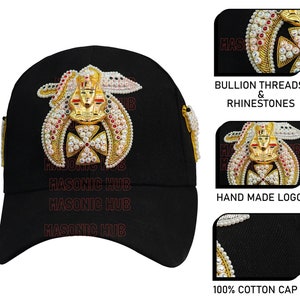 Premium Masonic Shriner Black Cap - Handcrafted With Camel Emblem ...