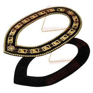 Masonic Knights Templar Commandery Chain Collar - Gold Plated With ...