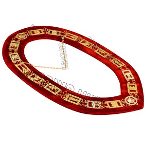 Masonic Heroines of Jericho Women's Chain Collar, HOJ COLLAR Red Backing - GOLD - Etsy
