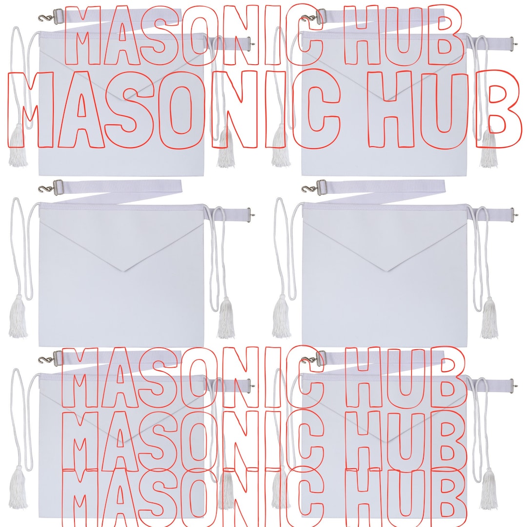 Masonic Candidate Entered / Apprentice Sheep Leather Apron All White ...