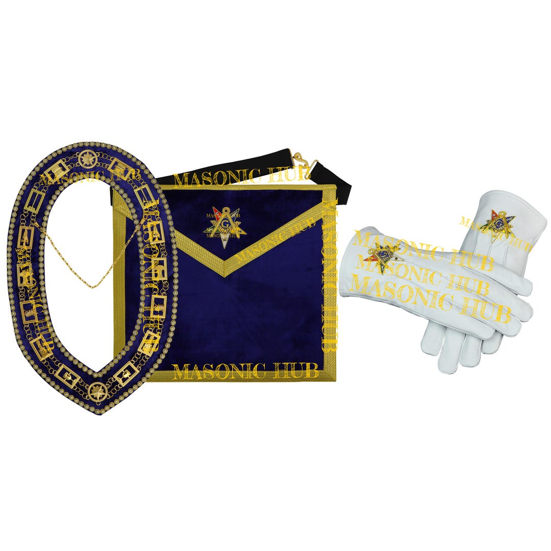 Handmade OES Masonic Apron Set – Eastern Star Apron With G Compass ...