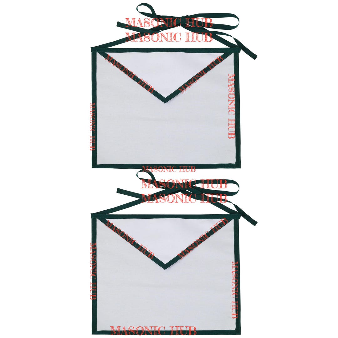 Allied Masonic Degree AMD Member Apron White Cotton Duck Cloth ...