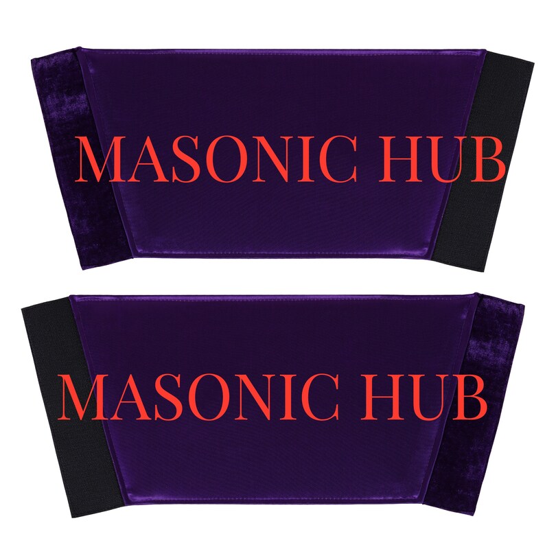 Masonic Grand Past Master Purple Gauntlets Cuffs Gold Bullions - Etsy