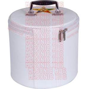 New Order of Eastern Star Fez Cap Case in White With Emblem - Hand Made ...