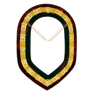 Regalia Masonic Shriner Tri-color Deluxe Chain Collar in Red, Green ...